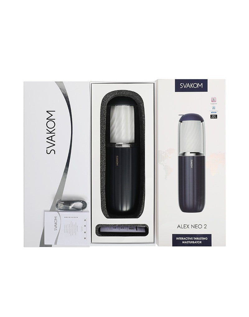 Svakom - Alex Neo 2 - Interactive Thrusting Masturbator with App Contr